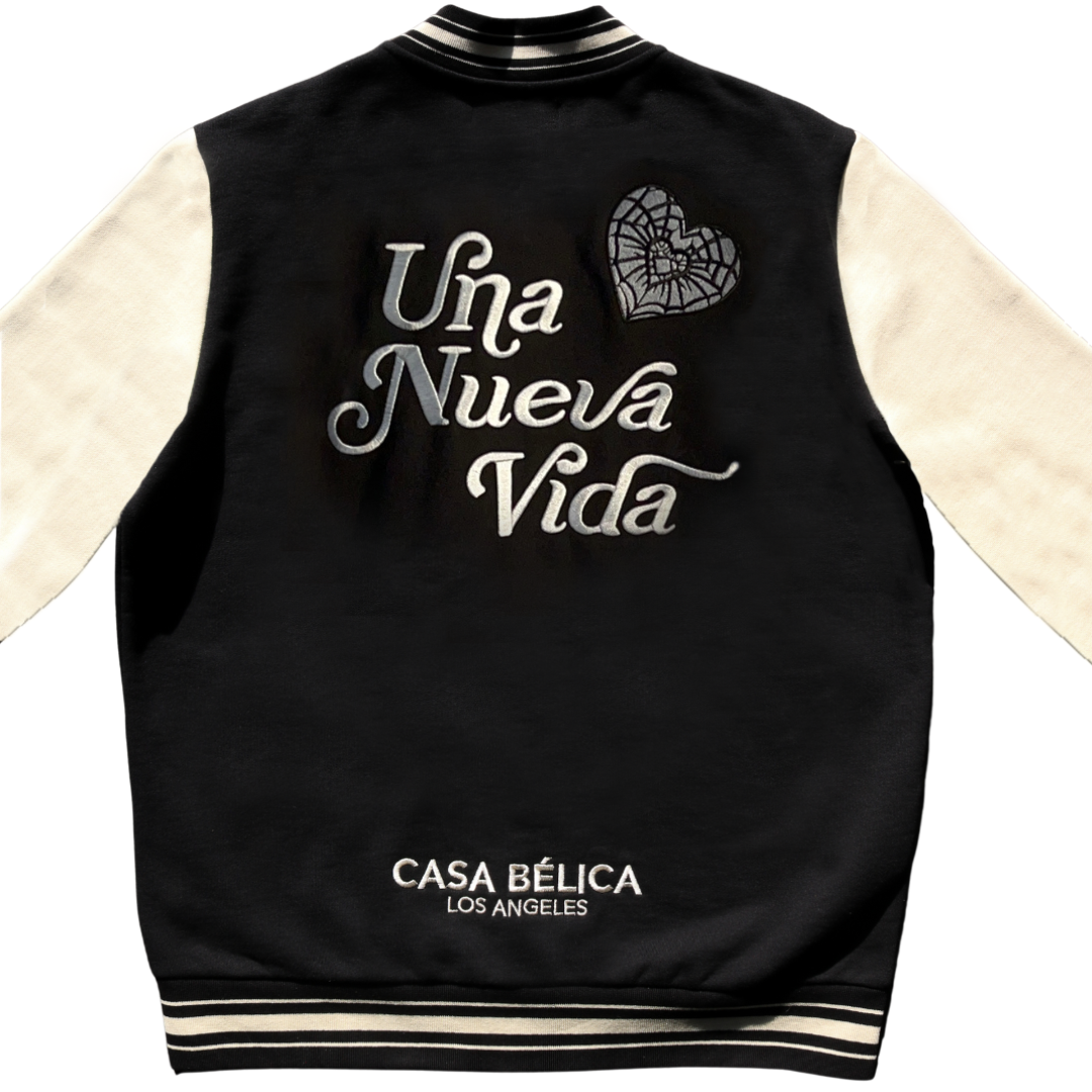 NUEVA VIDA VARSITY JACKET – CASA BÉLICA